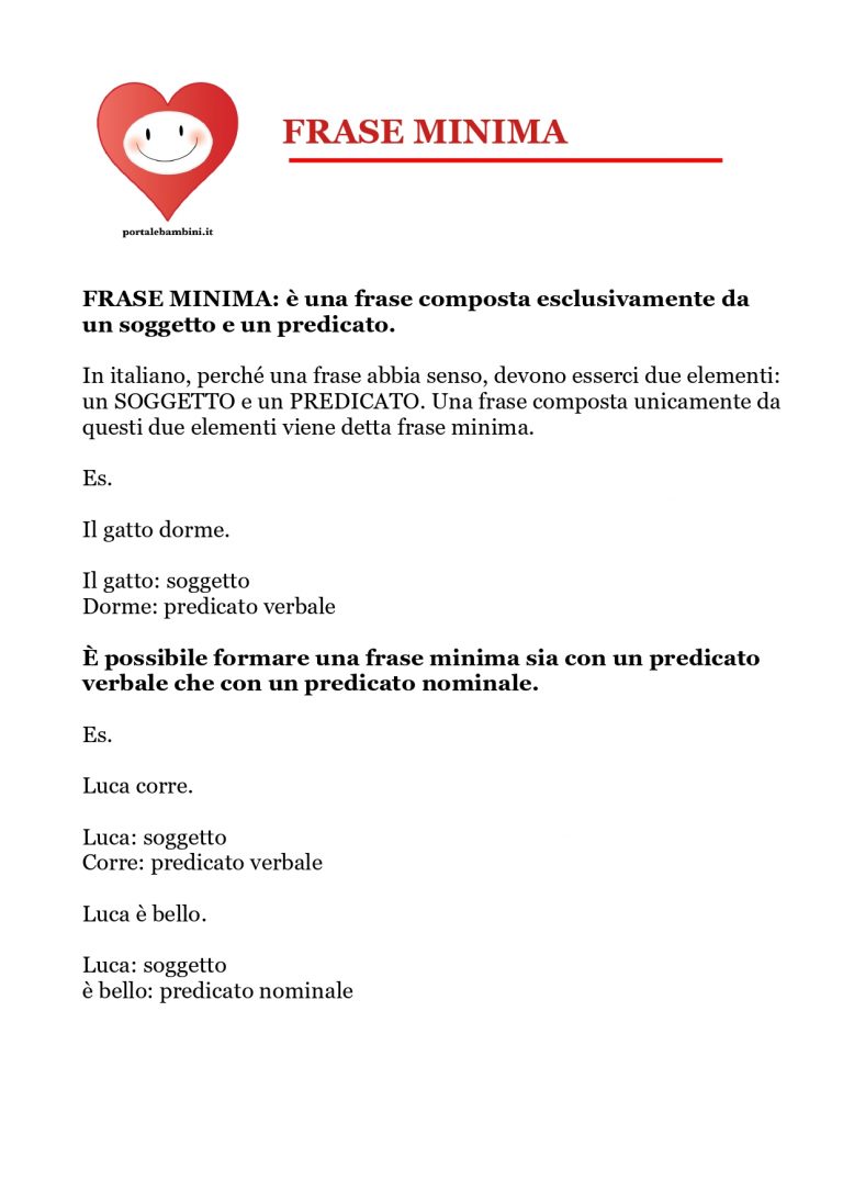 La Frase Minima | portalebambini.it