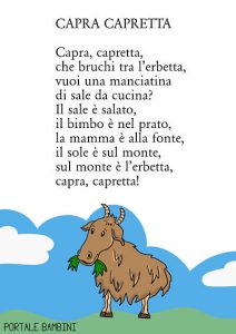 Capra Capretta, che bruchi l'erbetta | portalebambini.it