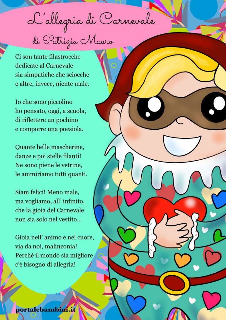 Poesie e Filastrocche di Carnevale | portalebambini.it