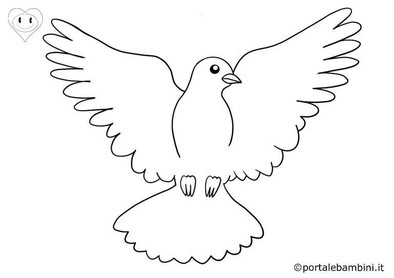 Colombe da Colorare (stampa gratis) | portalebambini.it