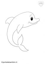 Delfini da Colorare (tanti disegni da stampare) | portalebambini.it