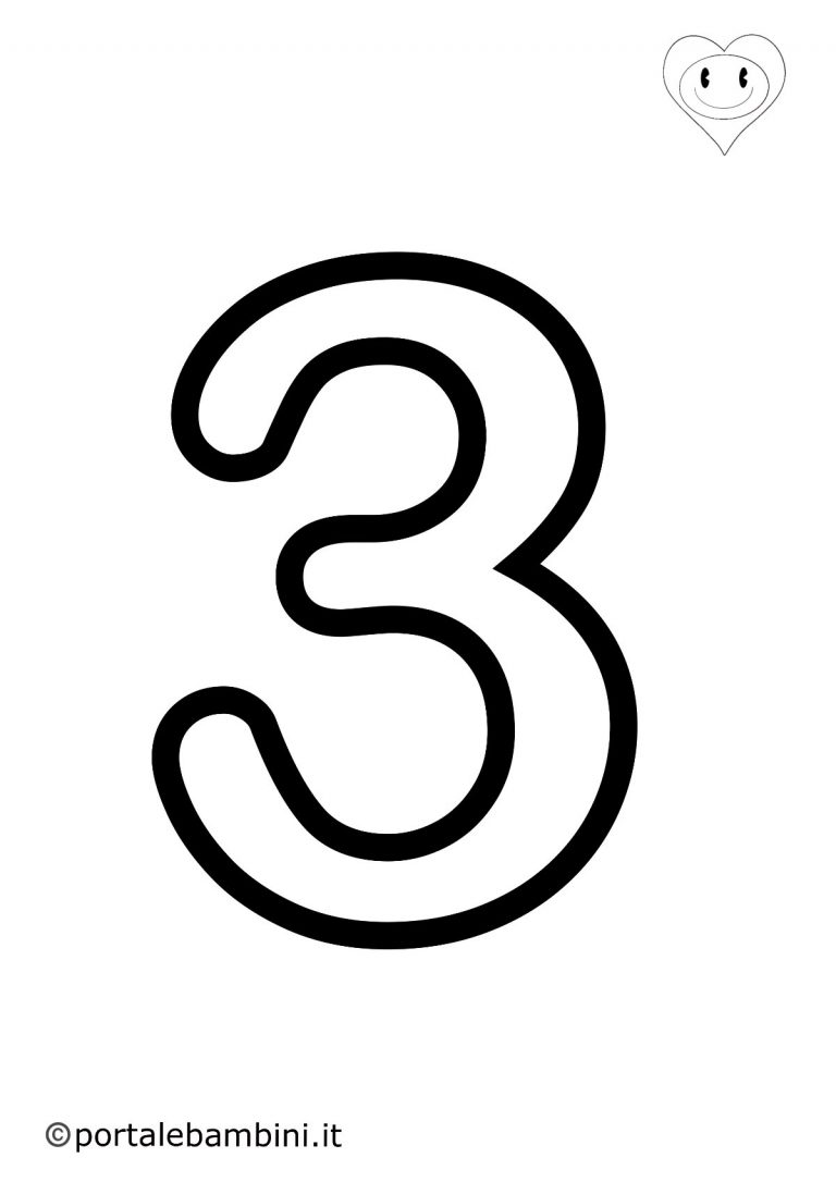 Numeri da colorare (stampa gratis) | portalebambini.it