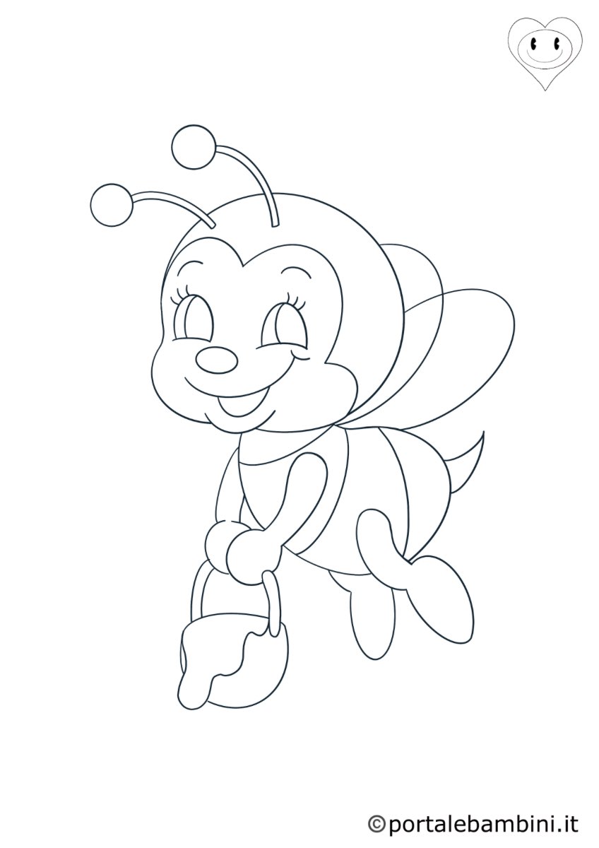 Api da Colorare: Tanti Disegni (stampa gratis) | portalebambini.it