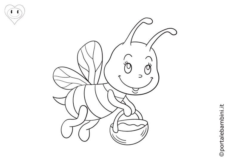 Api da Colorare: Tanti Disegni (stampa gratis) | portalebambini.it