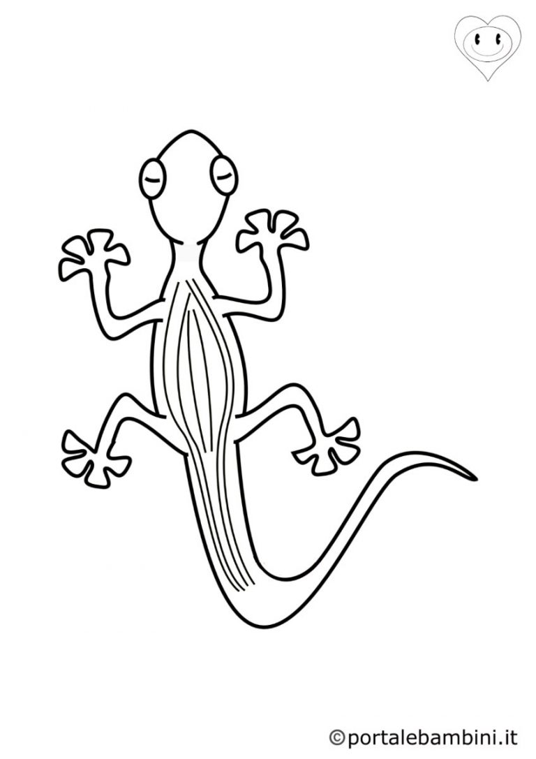 Geco da Colorare (stampa gratis) | portalebambini.it
