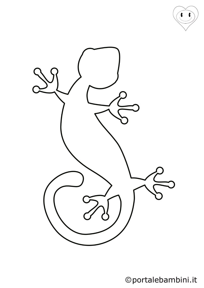 Geco da Colorare (stampa gratis) | portalebambini.it