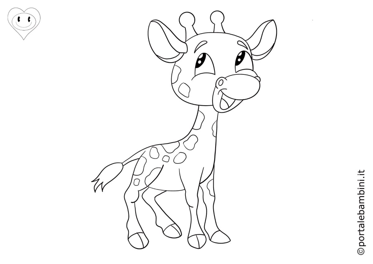 Giraffe da Colorare (stampa gratis) | portalebambini.it