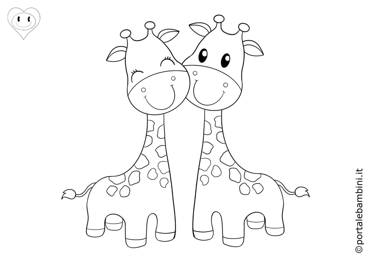Disegno 18 di giraffe da colorare