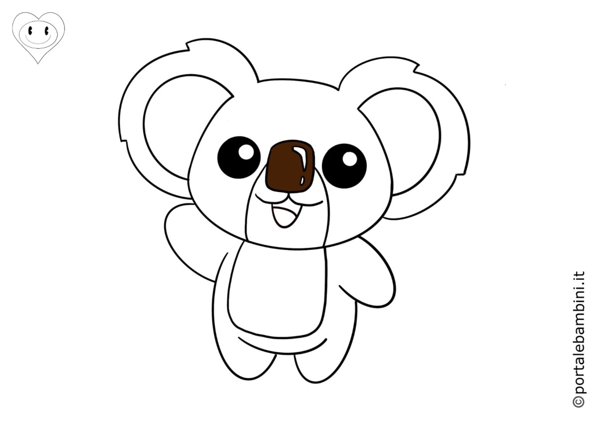 Koala da Colorare (stampa gratis) | portalebambini.it