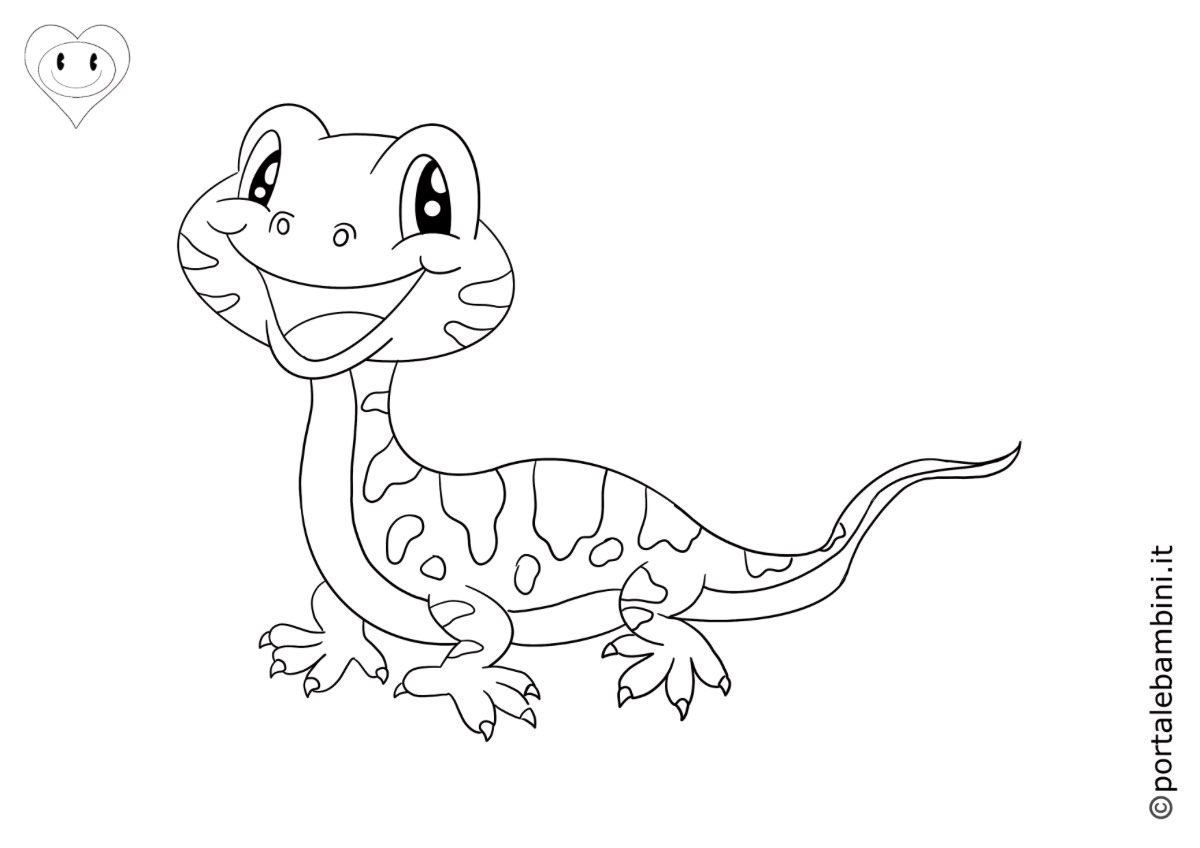 Lucertole da Colorare (stampa gratis) | portalebambini.it
