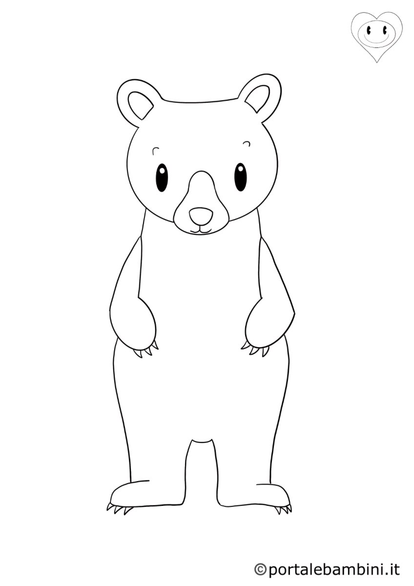 Orsi da Colorare (stampa gratis) | portalebambini.it