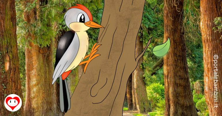 Picchio da Colorare (stampa gratis) | portalebambini.it