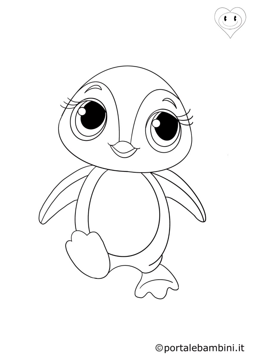 Disegni Pinguini da Colorare (stampa gratis)