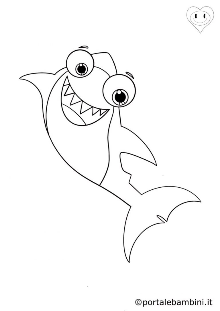 Disegni Squali da Colorare - Stampa gratis