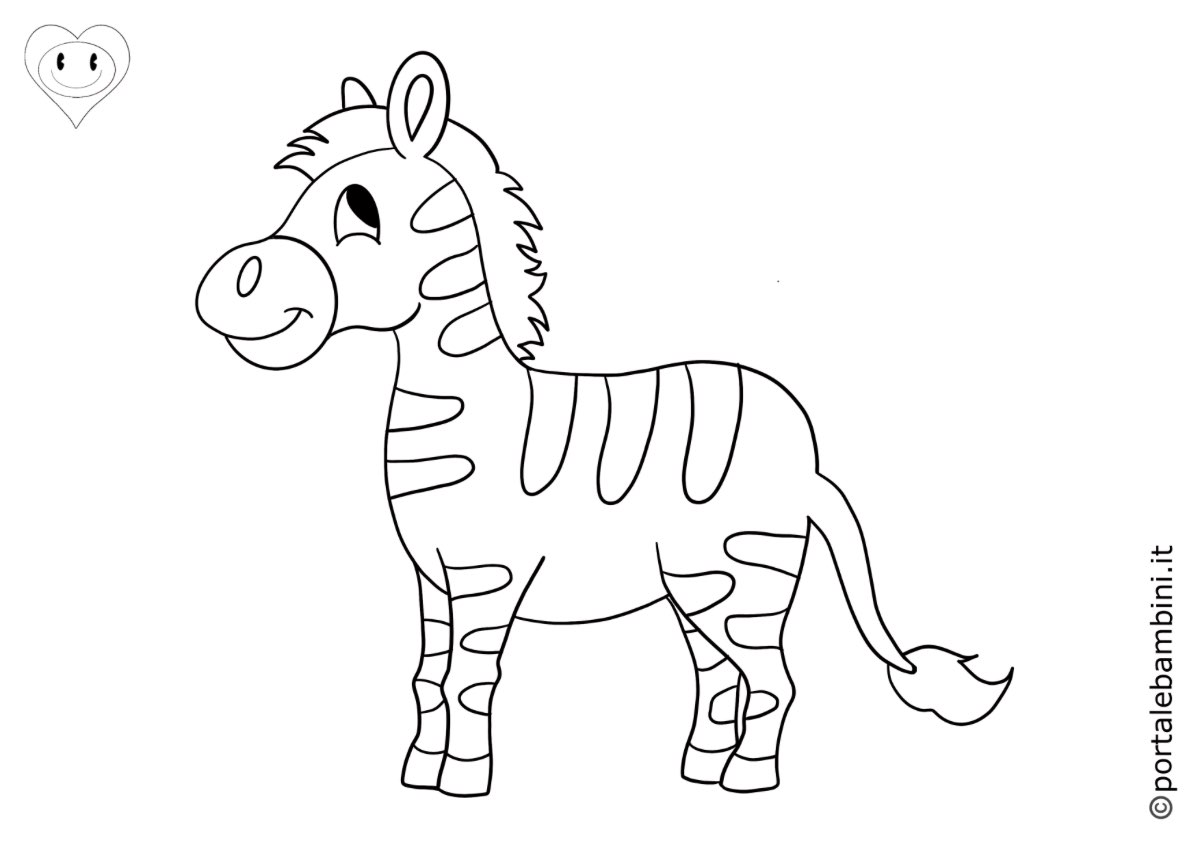 Zebre da Colorare (stampa gratis) | portalebambini.it