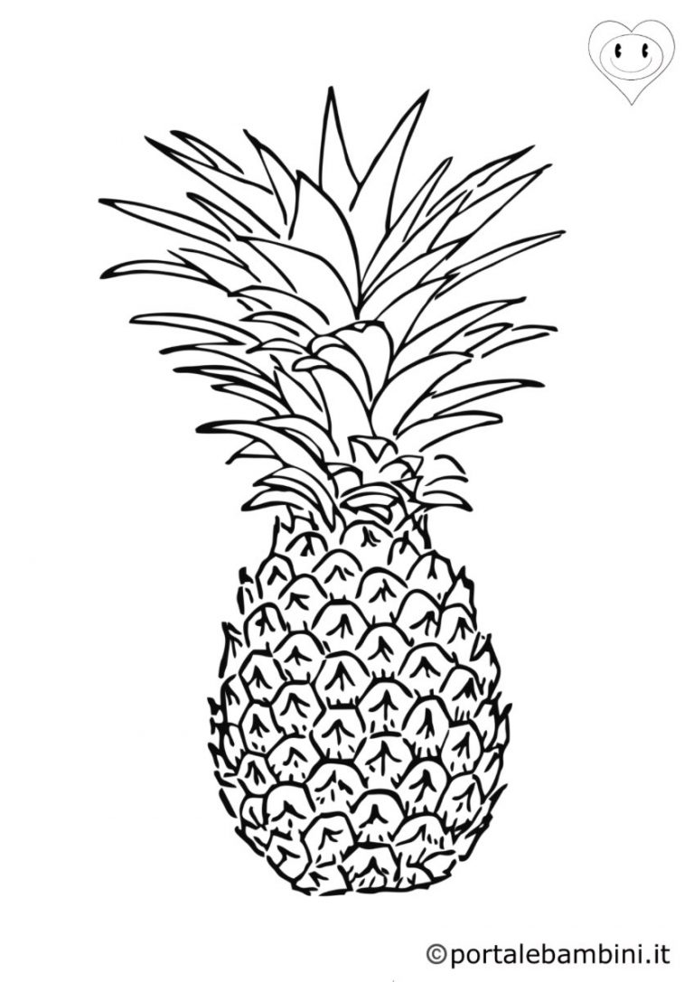Ananas da Colorare (stampa gratis) | portalebambini.it