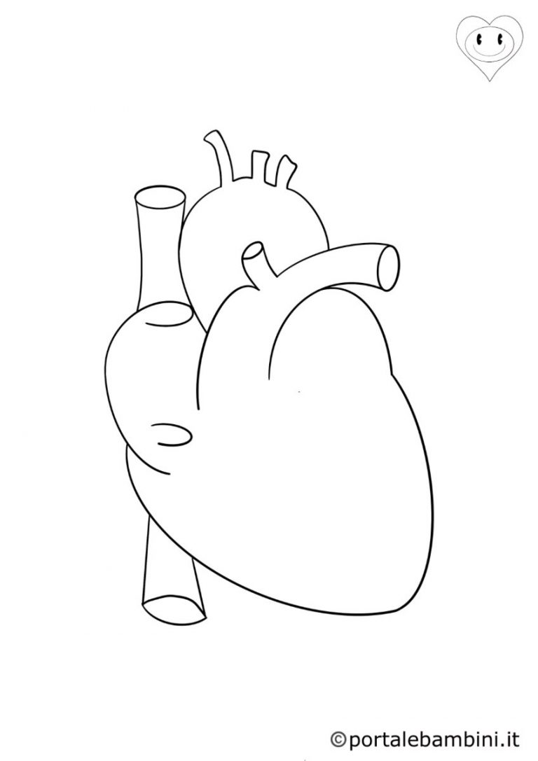 Cuore da Colorare (stampa gratis) | portalebambini.it