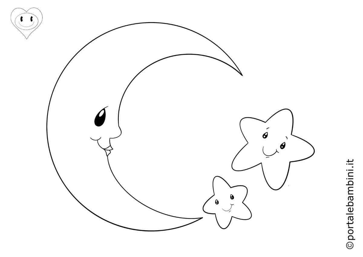 Luna da Colorare (stampa gratis)