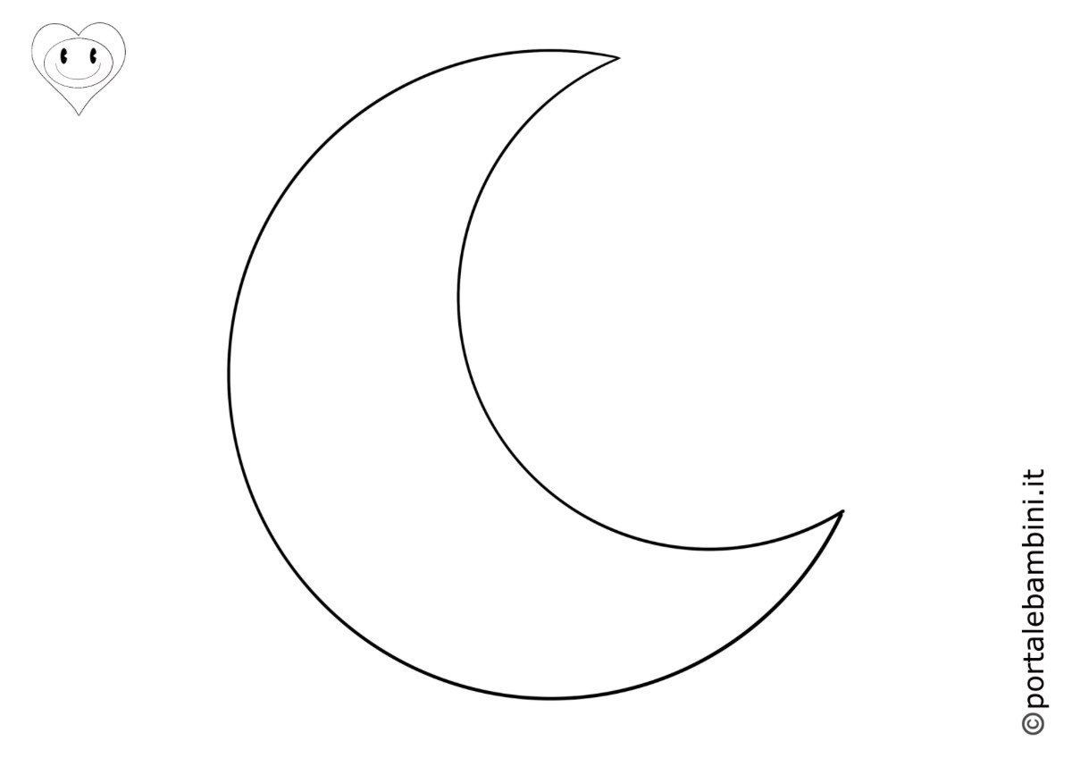 Luna da Colorare (stampa gratis)