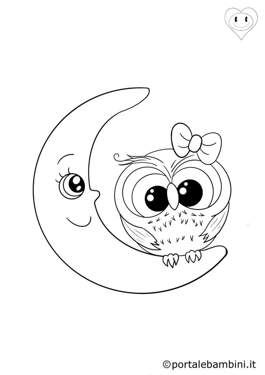 Luna da Colorare (stampa gratis)