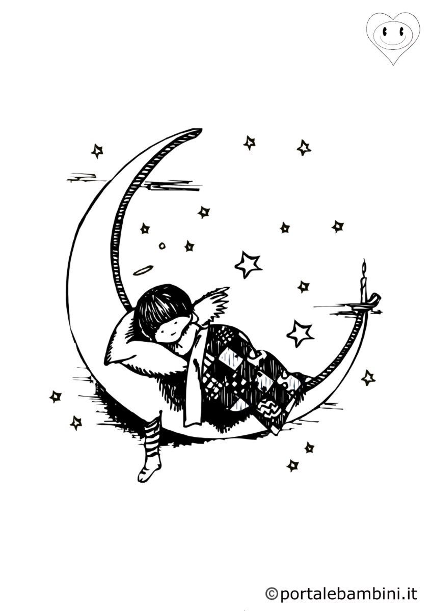 Luna da Colorare (stampa gratis)