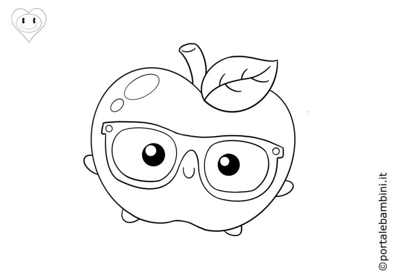 Mela da colorare: disegni e sagome | portalebambini.it
