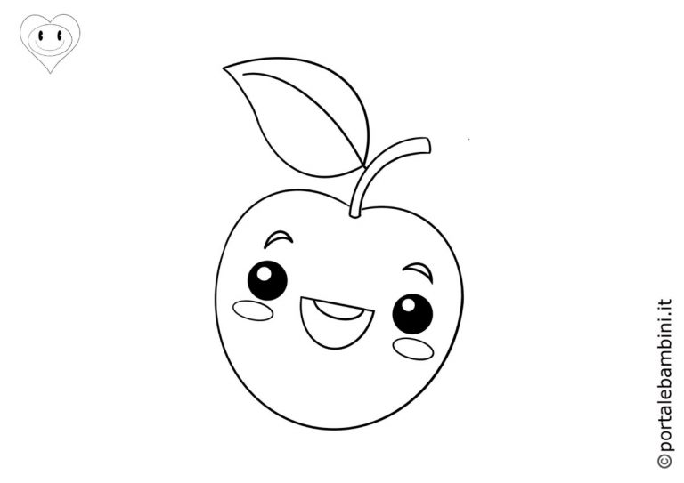 Mela da colorare: disegni e sagome | portalebambini.it