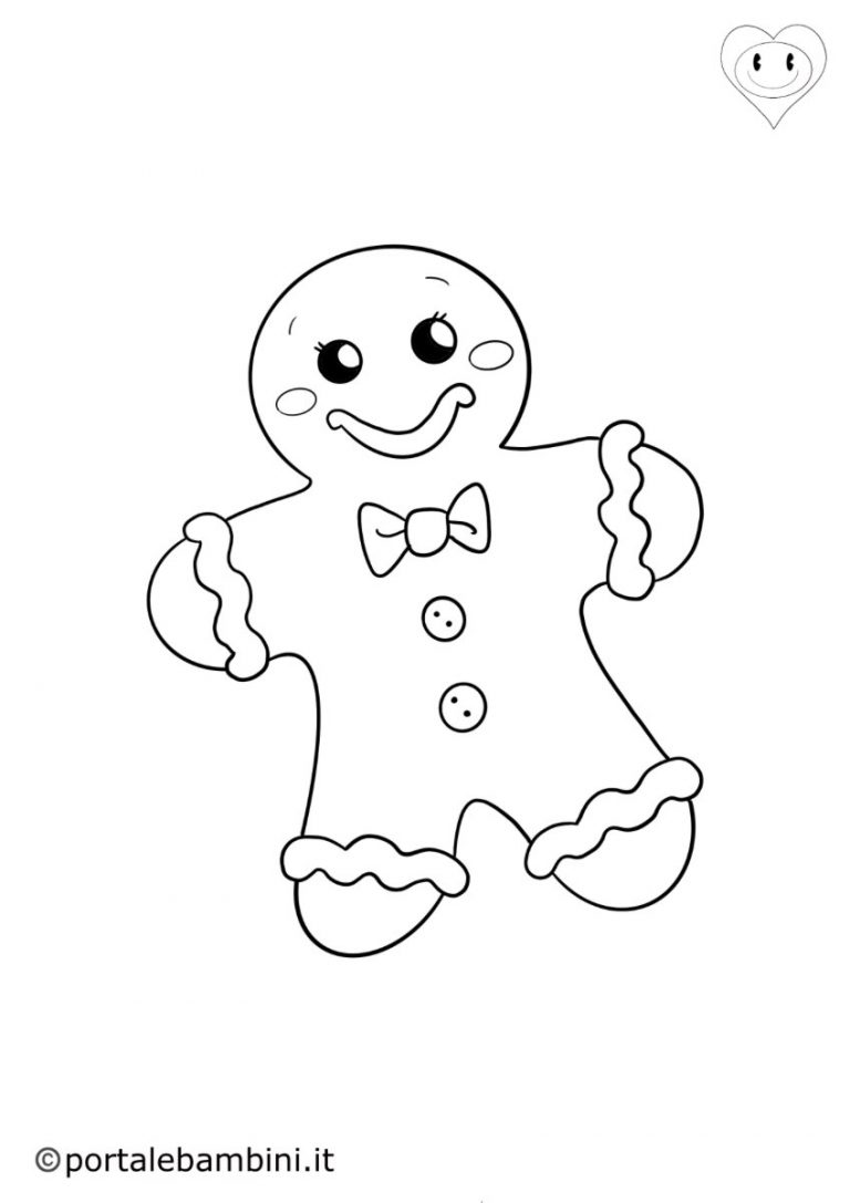 Omino di Pan di Zenzero da Colorare | portalebambini.it