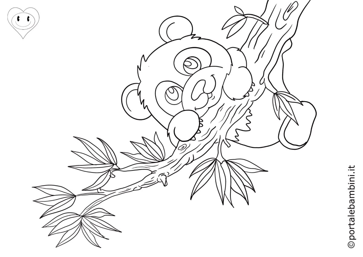 Panda da Colorare (stampa gratis) | portalebambini.it