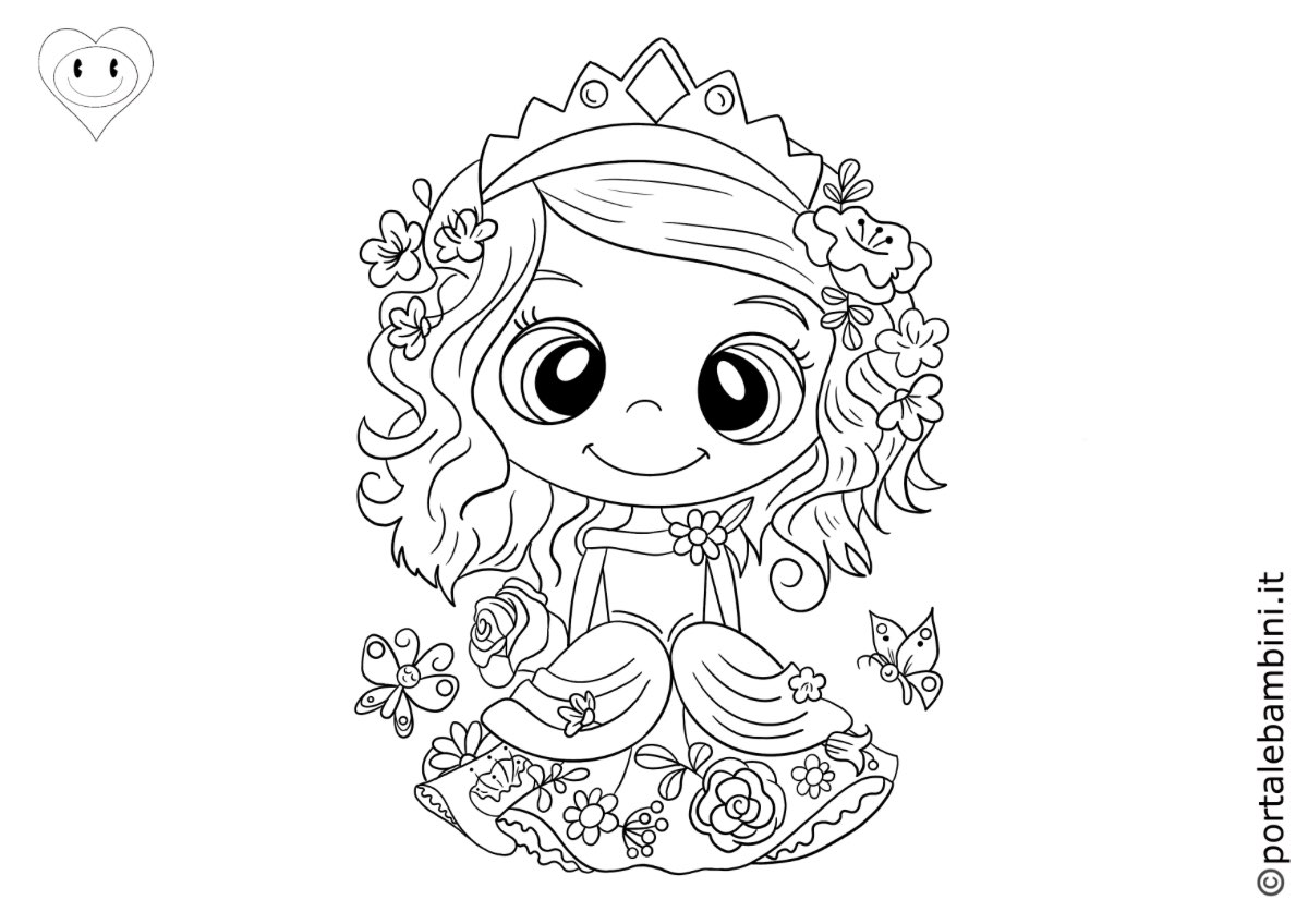 Principesse da Colorare (stampa gratis) | portalebambini.it