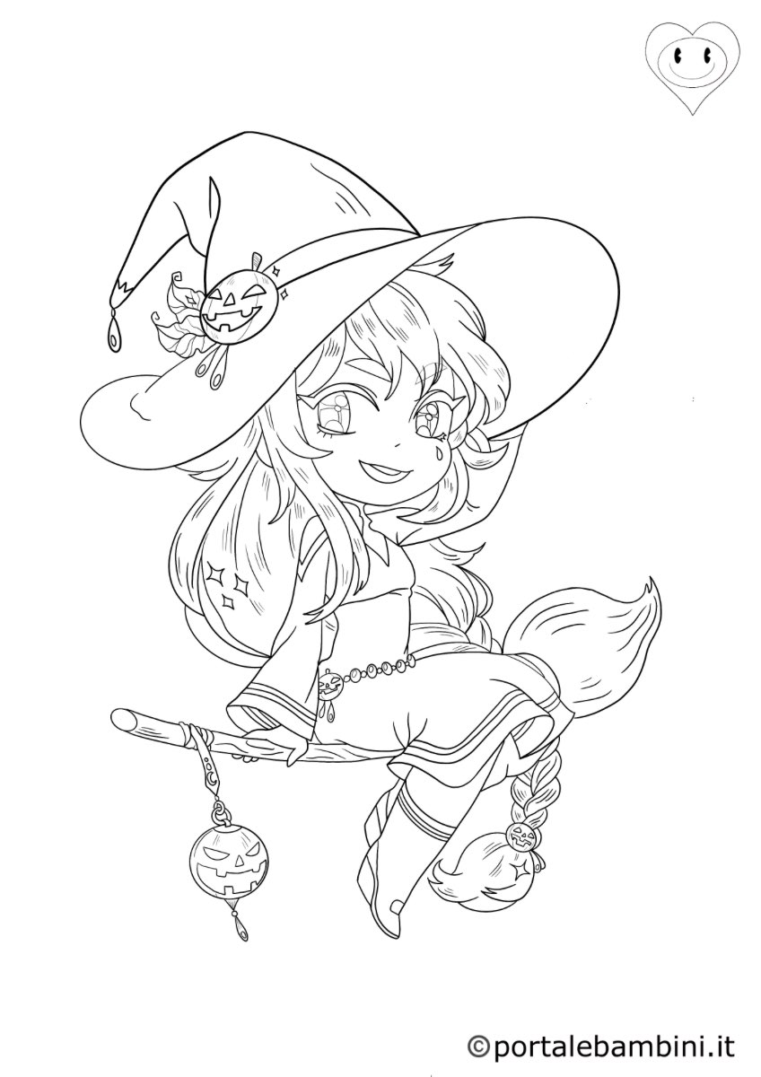 Disegni Streghe da Colorare (Stampa Gratis)