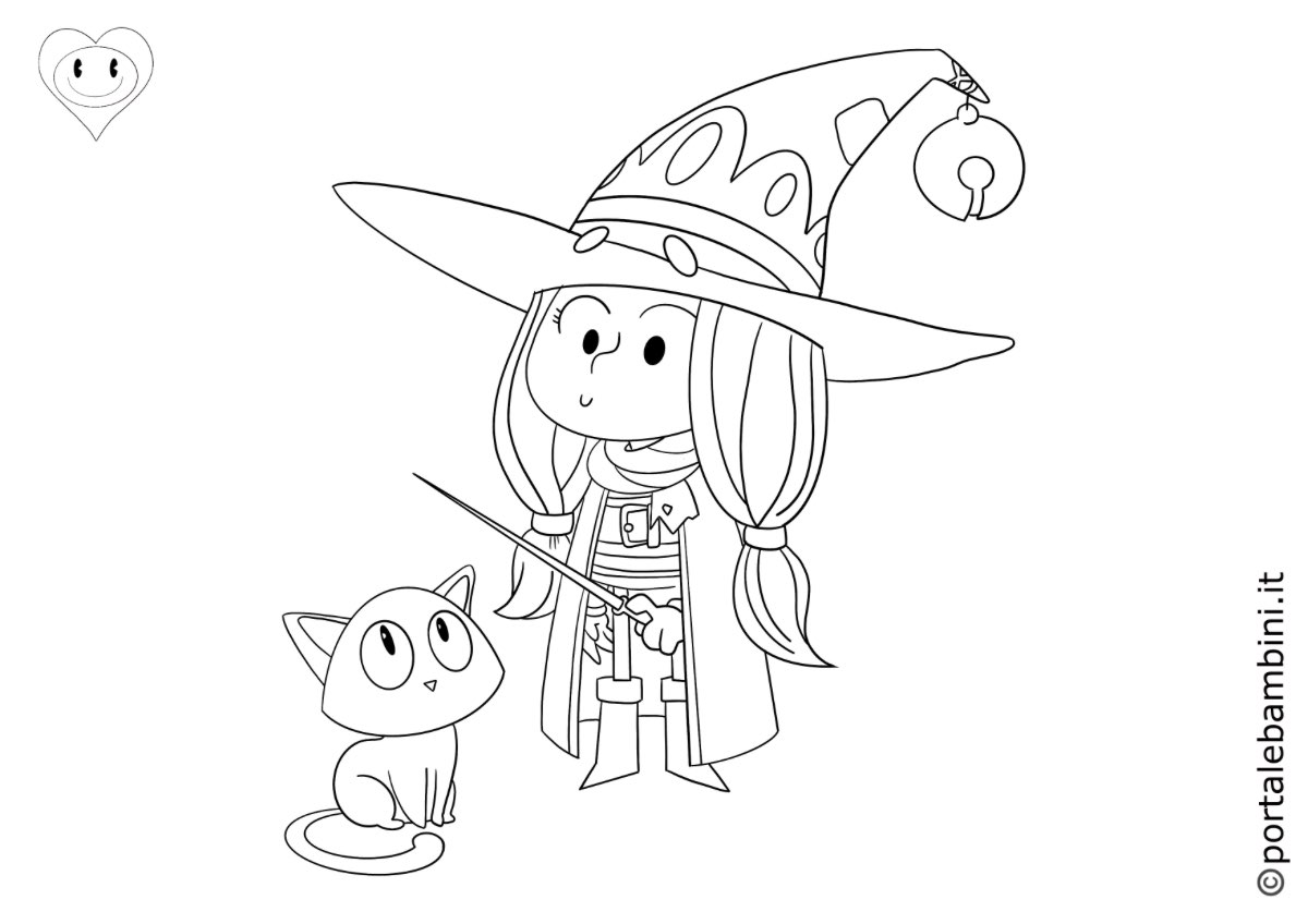 Disegni Streghe da Colorare (Stampa Gratis)