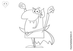 Disegni Vampiri da Colorare (Stampa Gratis)