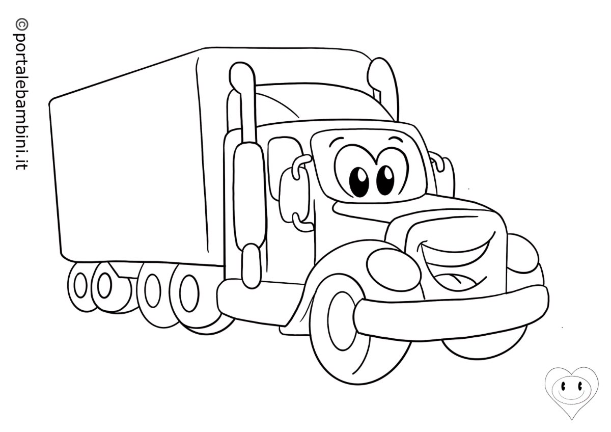 Disegni Camion da Colorare - Stampa Gratis