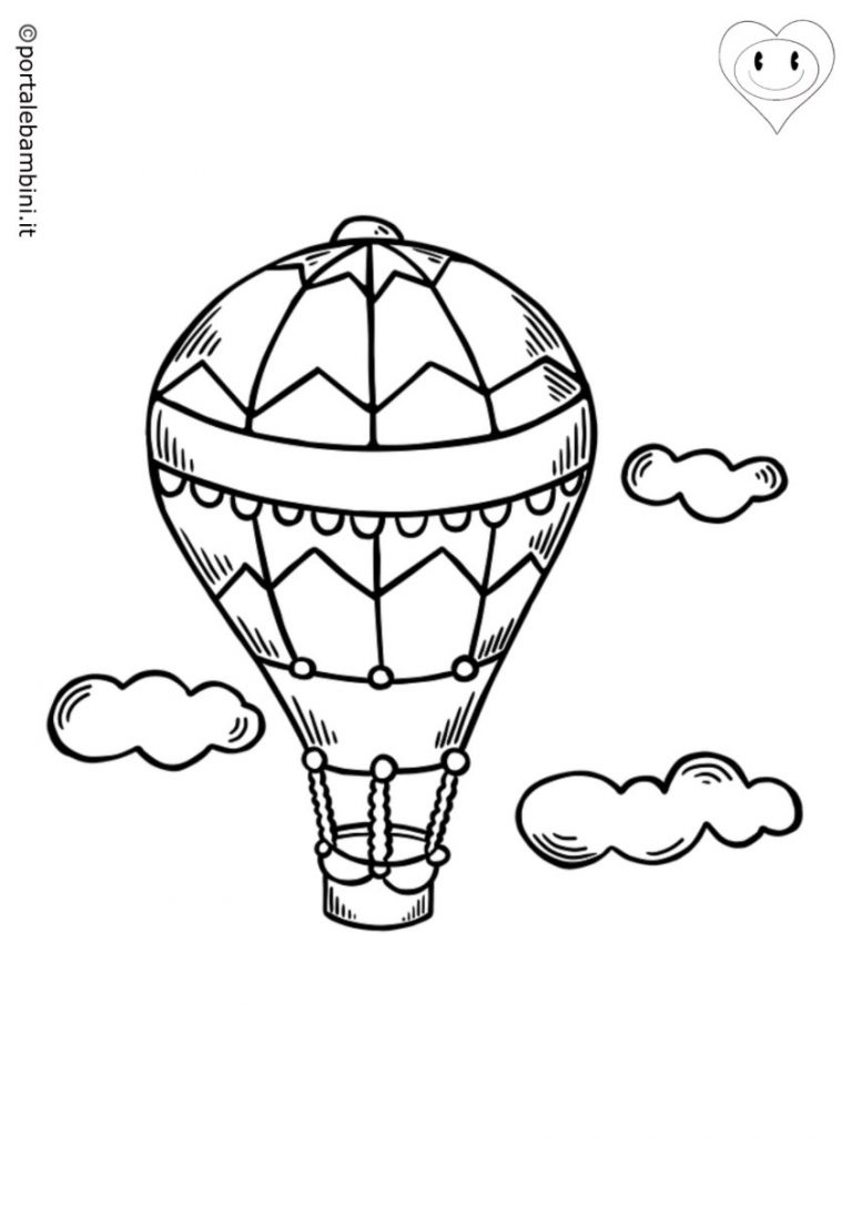 Mongolfiere da Colorare (stampa gratis) | portalebambini.it