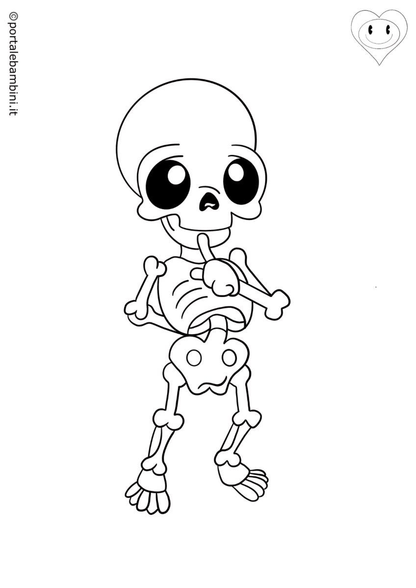Disegni Scheletri da Colorare (Stampa Gratis)