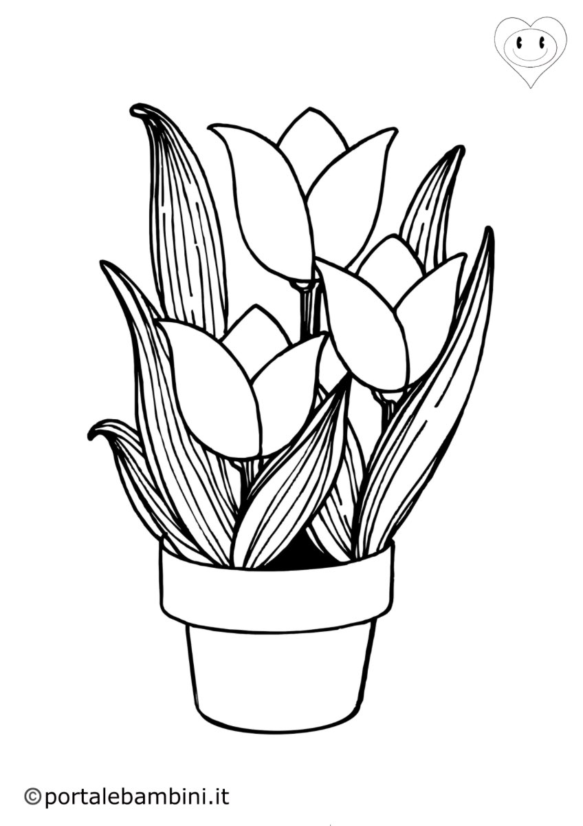 Tulipani da Colorare (Stampa Gratis)