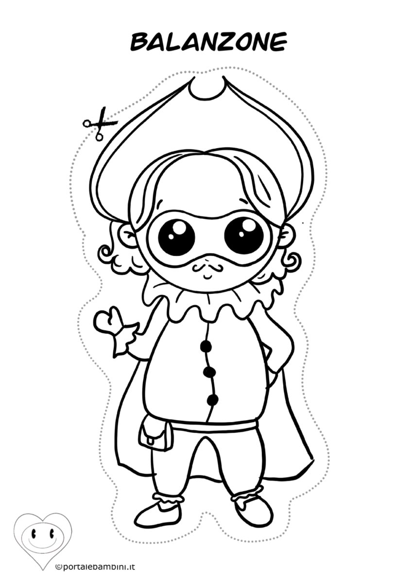 Maschera di Balanzone da Colorare (con storia) | portalebambini.it