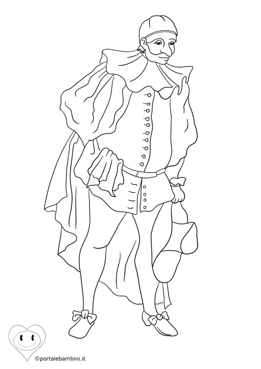 Maschera di Balanzone da Colorare (con storia) | portalebambini.it