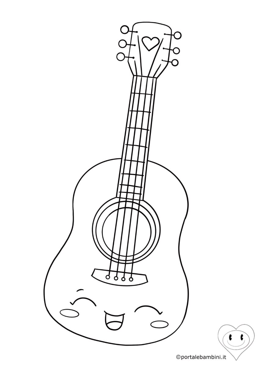 Strumenti Musicali da Colorare (Stampa Gratis)