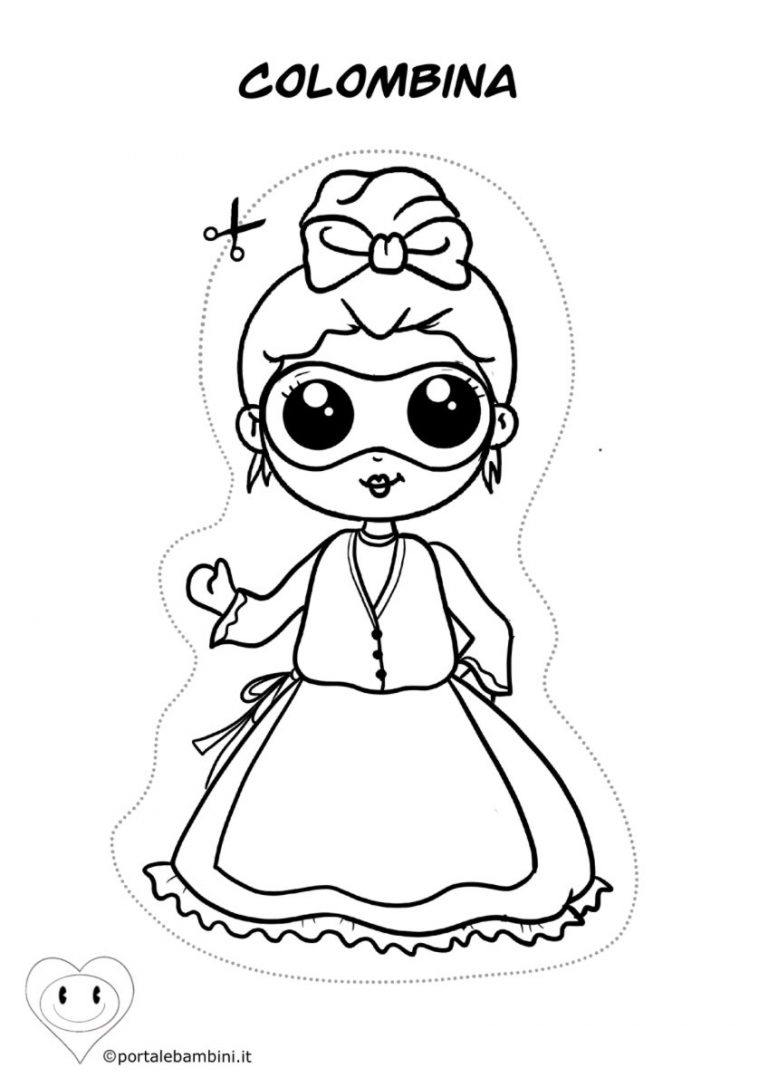 Colombina da Colorare | portalebambini.it