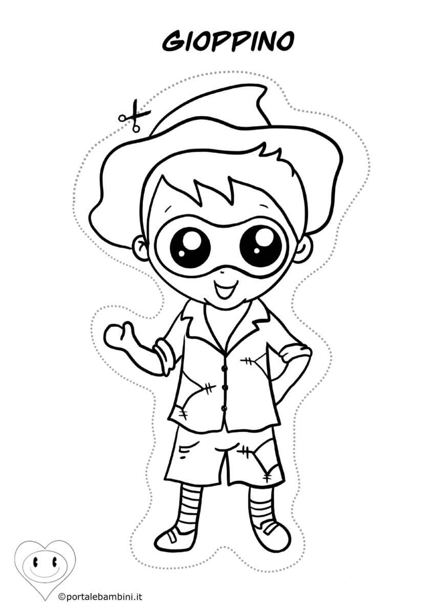 Gioppino da Colorare (con storia) | portalebambini.it