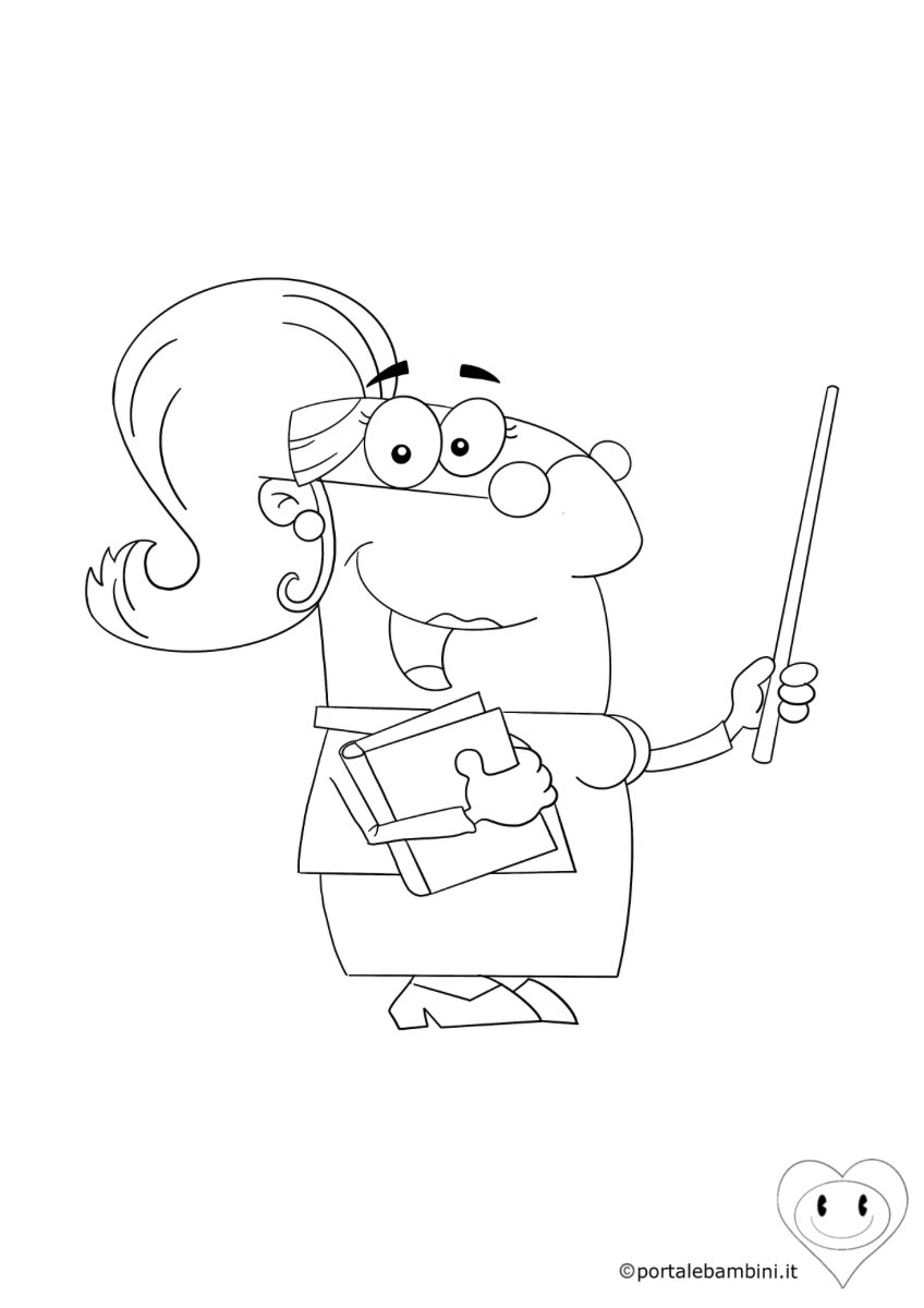 Maestra da Colorare (stampa gratis) | portalebambini.it