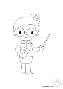 Maestra da Colorare (stampa gratis) | portalebambini.it