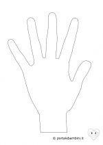 Mano da Colorare (stampa gratis) | portalebambini.it