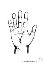 Mano da Colorare (stampa gratis) | portalebambini.it
