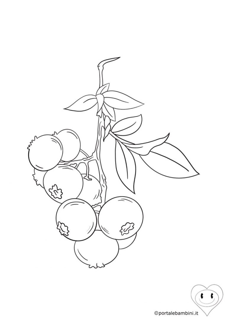 Frutta da Colorare (stampa gratis) | portalebambini.it