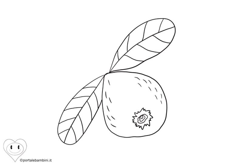 Nespola da Colorare (stampa gratis) | portalebambini.it