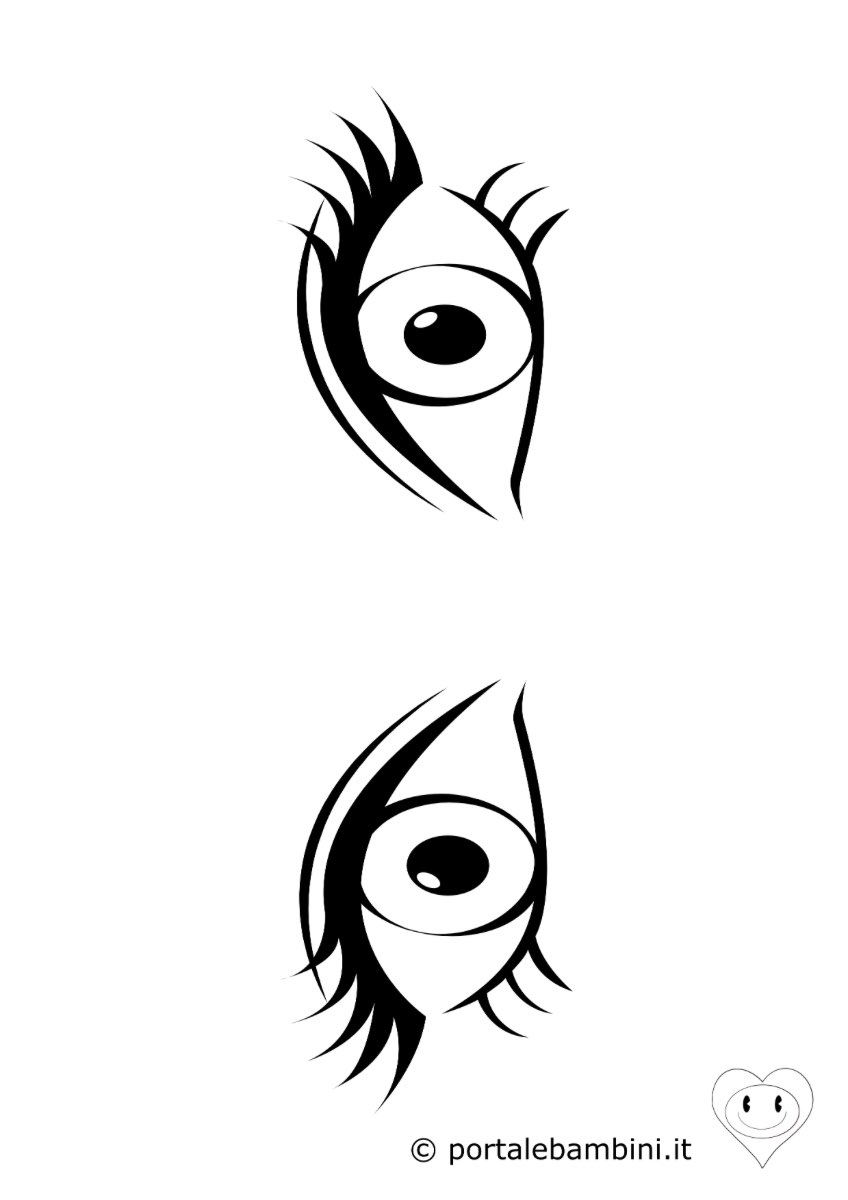 Occhio da Colorare (stampa gratis) | portalebambini.it