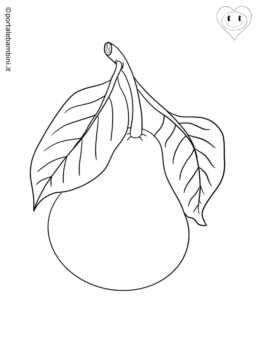 Disegni Pera da Colorare - Stampa Gratis